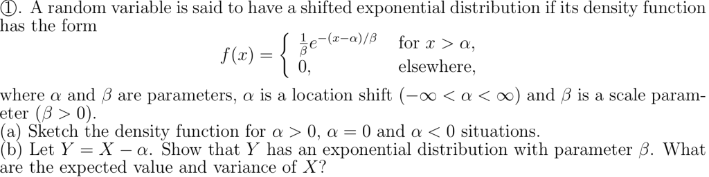 Solved D. A random variable is said to have a shifted | Chegg.com