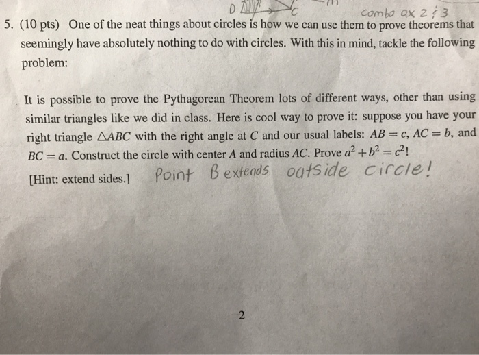 Solved It is possible to prove the Pythagorean theorem lots | Chegg.com