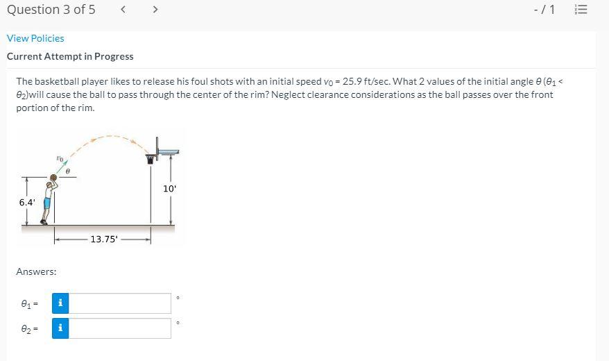 Solved The basketball player likes to release his foul shots | Chegg.com
