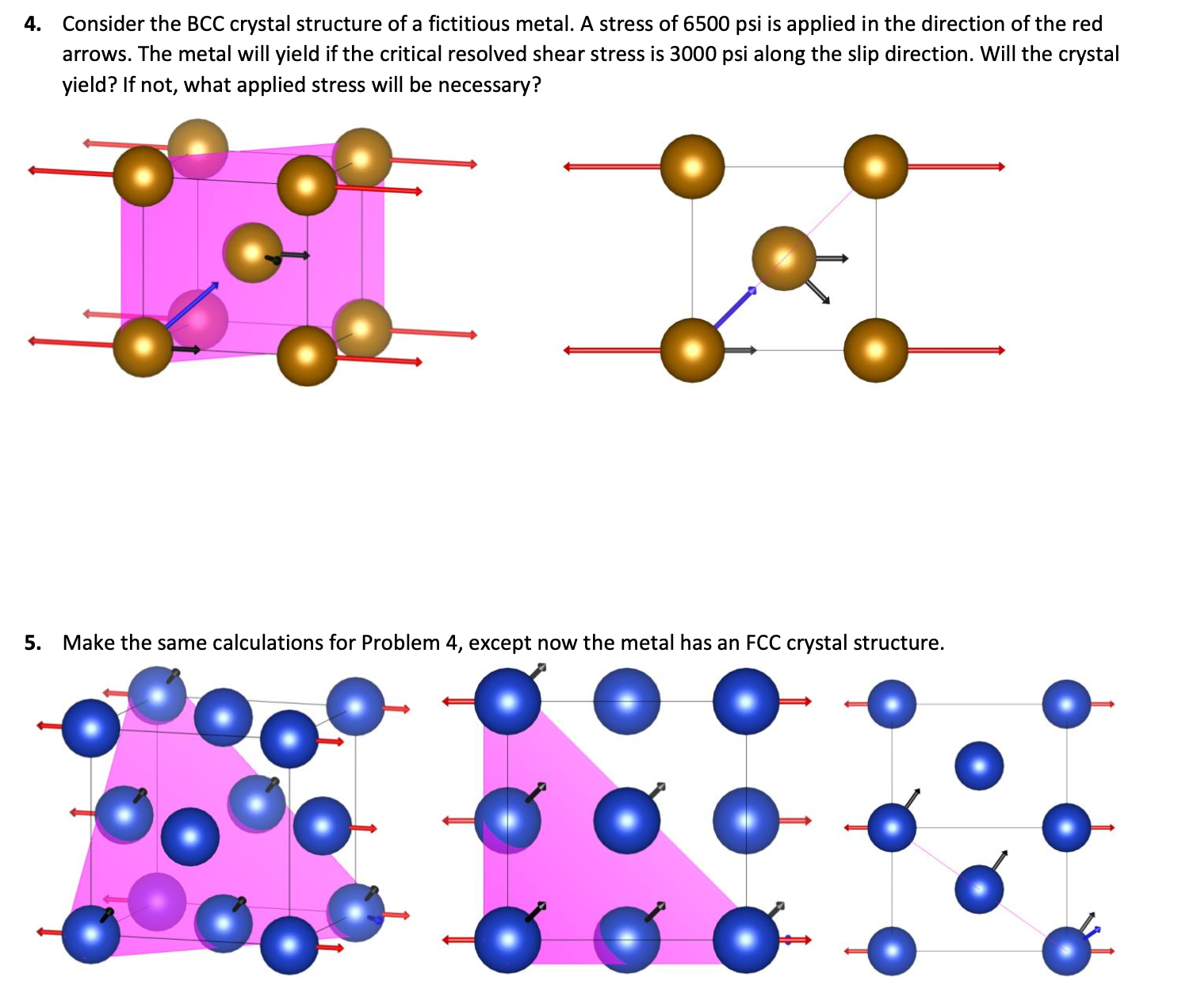 Solved 4. Consider the BCC crystal structure of a fictitious | Chegg.com