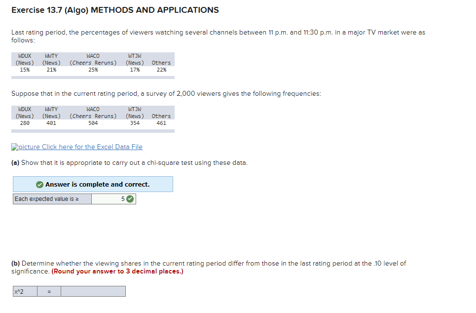 Solved Exercise 13.7 (Algo) METHODS AND APPLICATIONS Last | Chegg.com