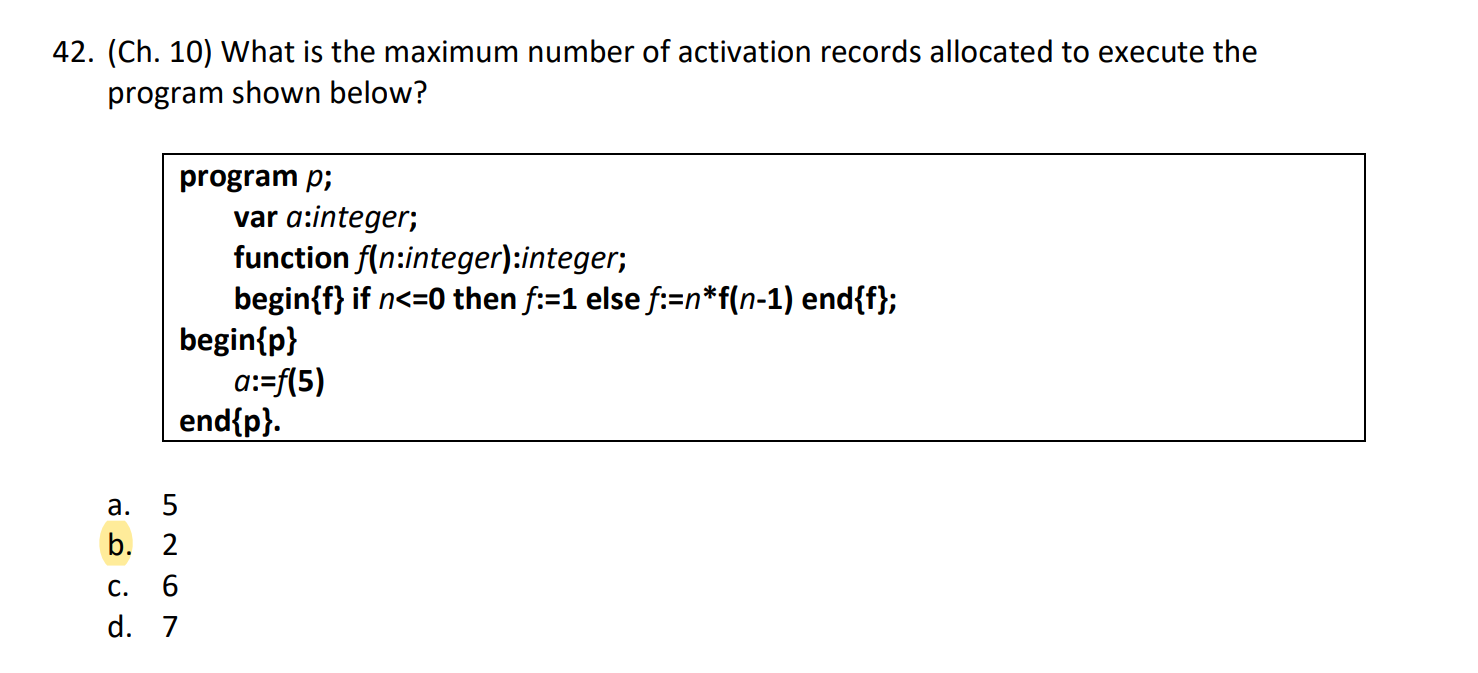 Solved 42. (Ch. 10) What is the maximum number of activation | Chegg.com