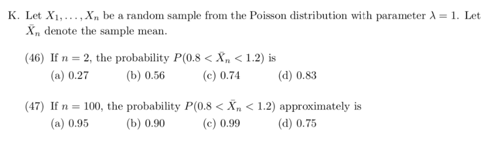 Solved K. Let X1, . . . , Xn be a random sample from the | Chegg.com