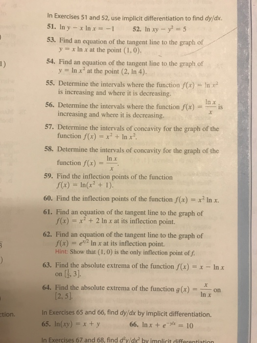 Solved In Exercises 51 and 52, use implicit differentiation | Chegg.com