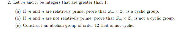 Solved 2. Let m and n be integers that are greater than 1. | Chegg.com