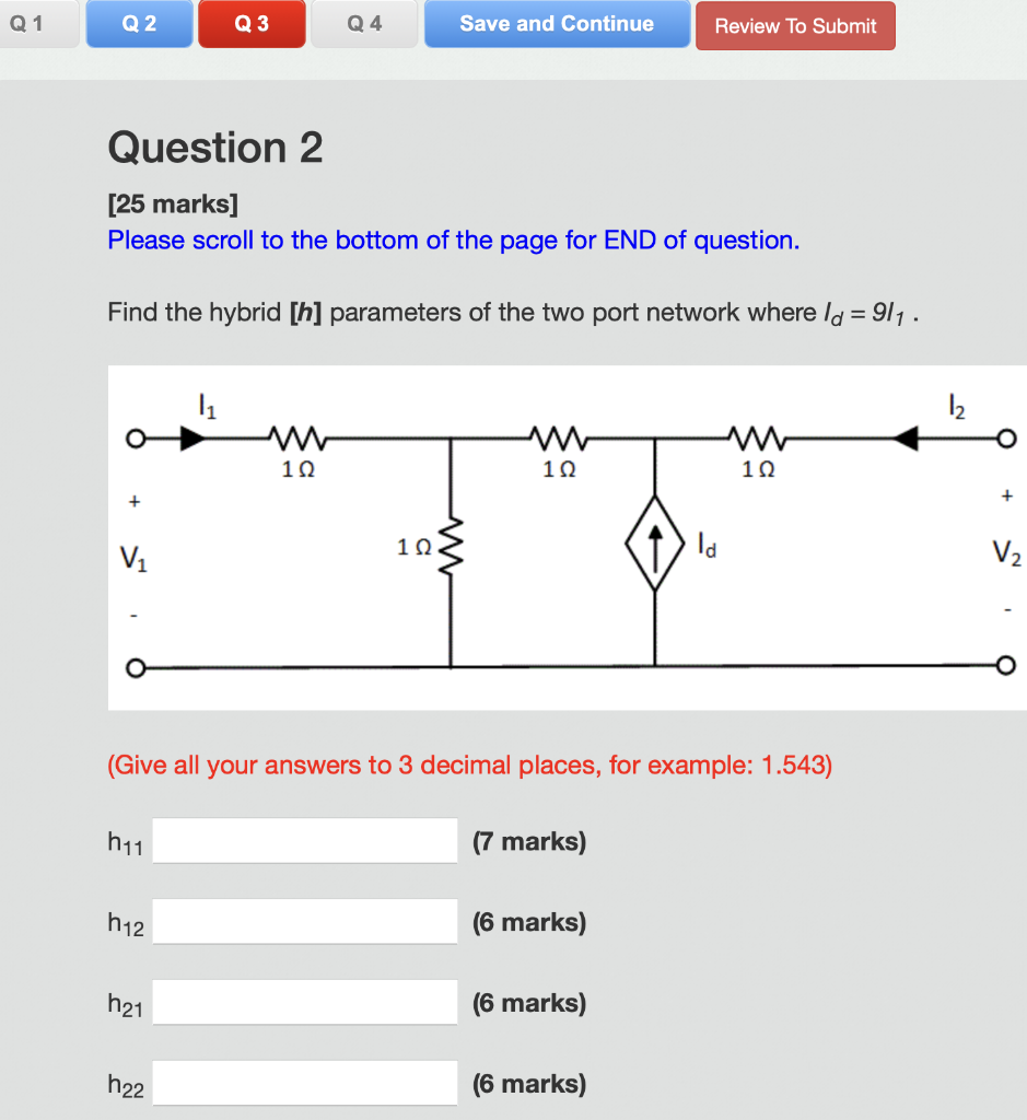 Solved Find the hybrid [h] parameters of the two port | Chegg.com