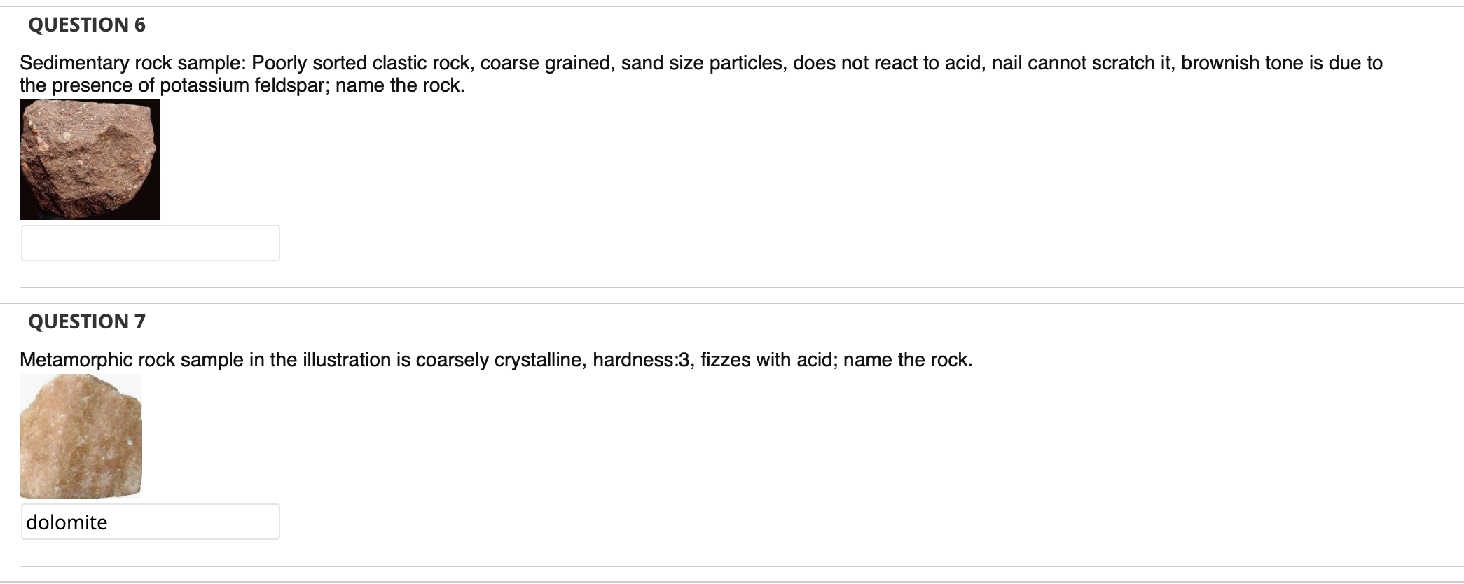 Solved QUESTION 3 Igneous rock sample in the illustration is | Chegg.com