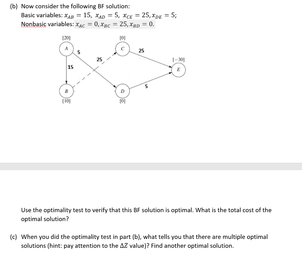 Solved (b) Now consider the following BF solution: Basic | Chegg.com