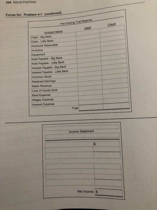 Solved 44 SOLID FOOTING Chapter 4-Using Revenue and Expense | Chegg.com