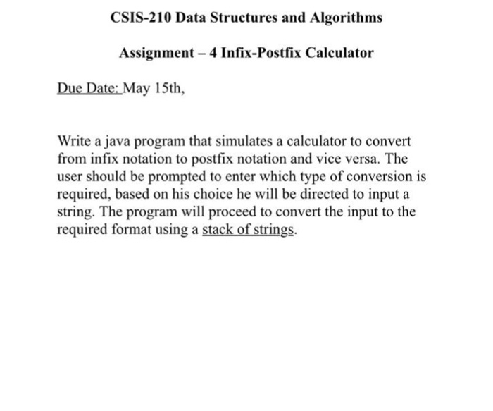 Solved CSIS-210 Data Structures and Algorithms Assignment 4 | Chegg.com