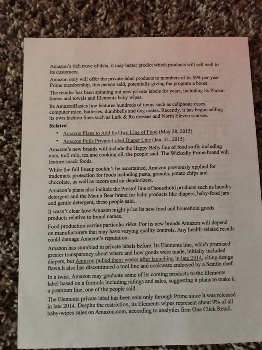 Solved fferin by Greg Bensinger May 16, 2016 TOPICS: Brand | Chegg.com