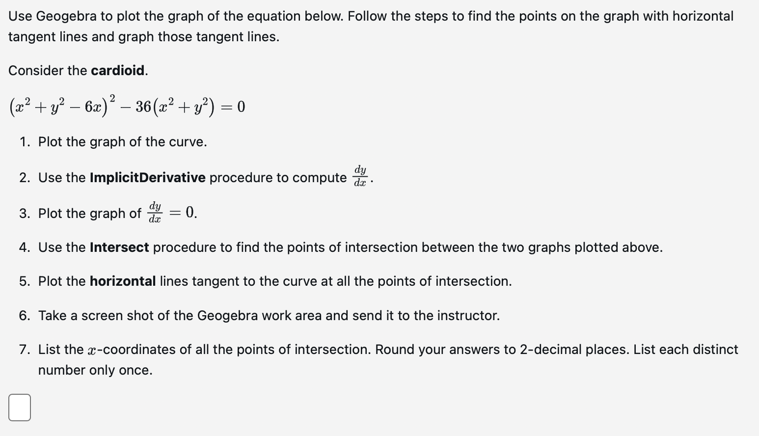 Solved Use Geogebra to plot the graph of the equation below. | Chegg.com
