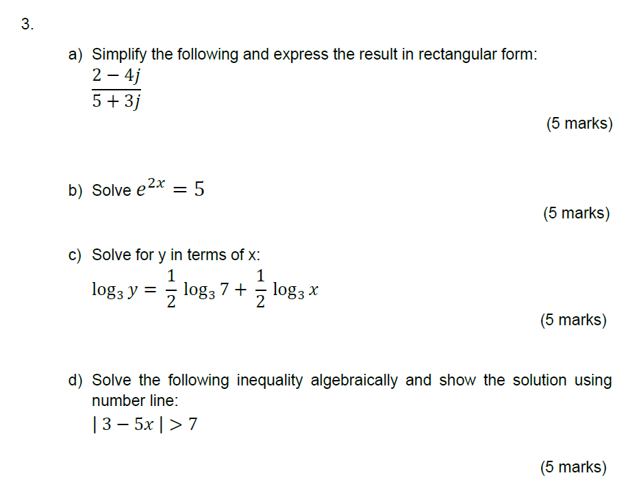 Solved a) Simplify the following and express the result in | Chegg.com
