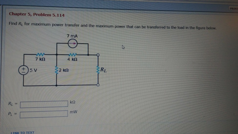 Solved Chapter 5, Problem 5.112 Find R, in the network in | Chegg.com