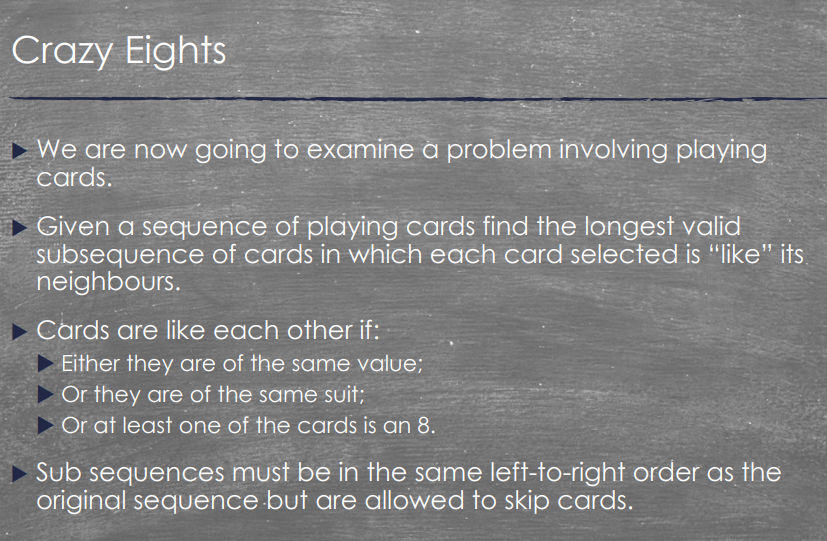 For this exercise, you are to solve the crazy eights | Chegg.com