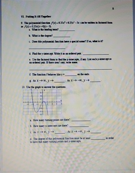 Solved MAC1105:College Algebra Group Act 7 Polynomial | Chegg.com