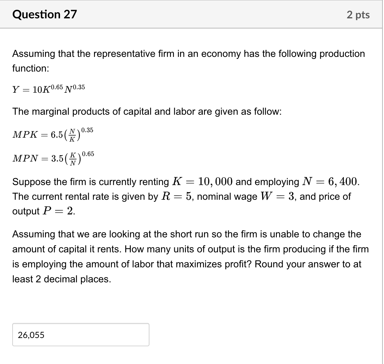 Solved Assuming that the representative firm in an economy | Chegg.com