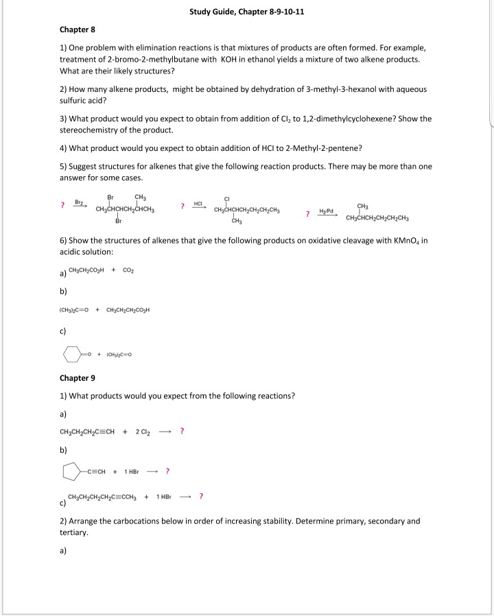Solved 5 Tell Whether Each Of The Following Reactions Is