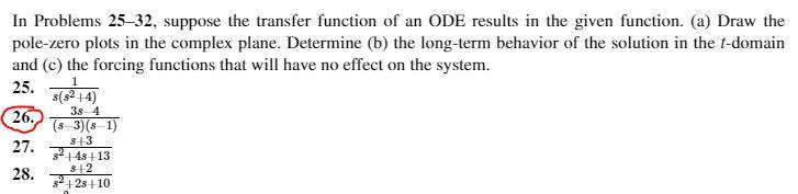 1 In Problems 25–32, suppose the transfer function of | Chegg.com