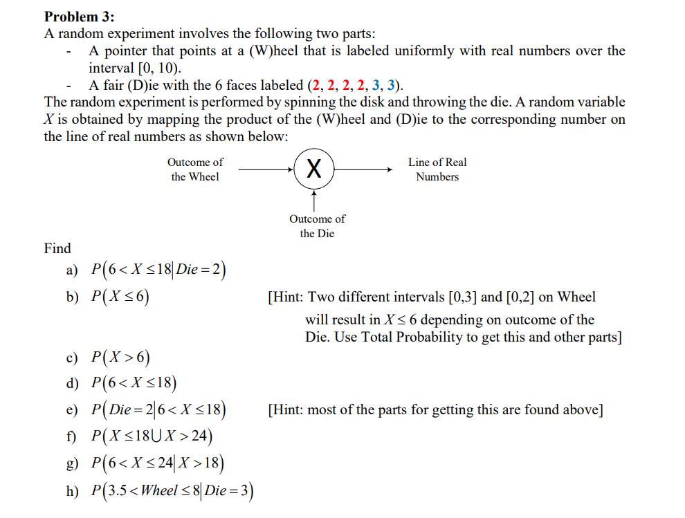 Solved Problem 3: A random experiment involves the following | Chegg.com
