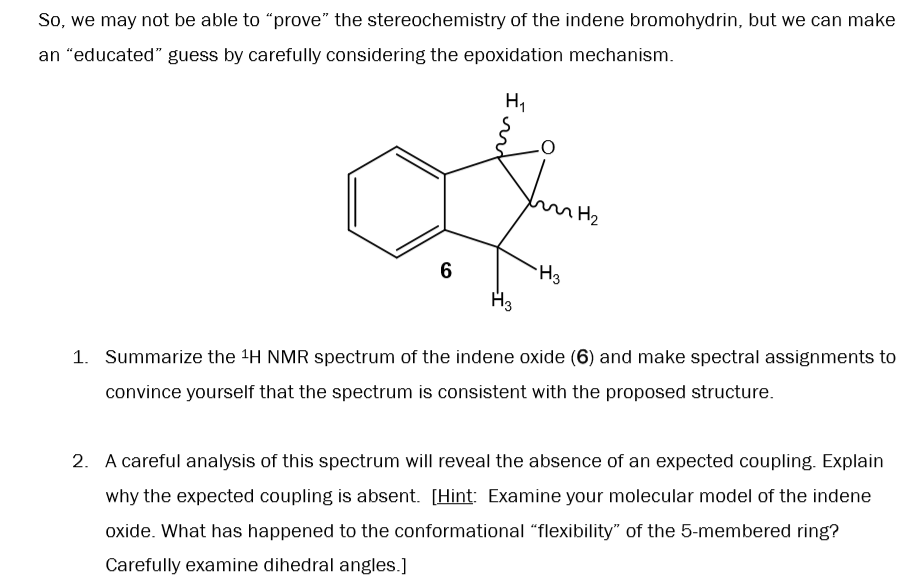 So, we may not be able to “prove” the stereochemistry | Chegg.com