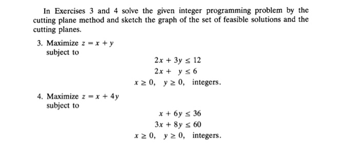 Solved In Exercises 3 And 4 Solve The Given Integer Chegg