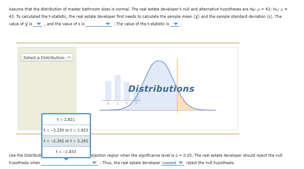 Solved 2. Manually calculating the t-statistic A real estate | Chegg.com