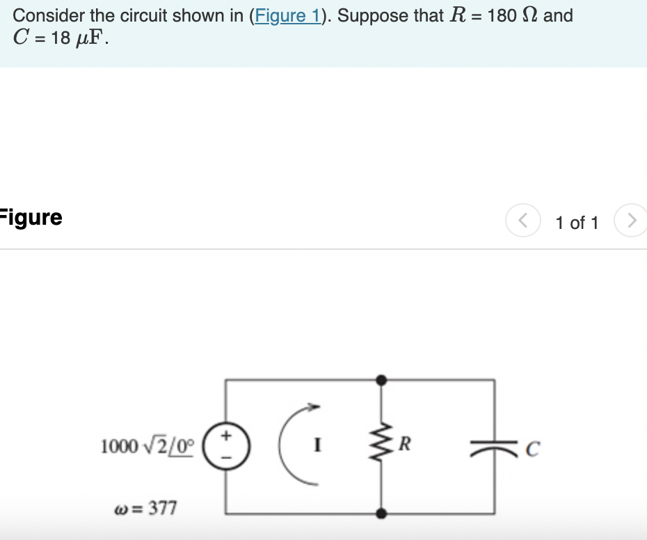 Solved Find the phasor current I. Enter your answer using | Chegg.com