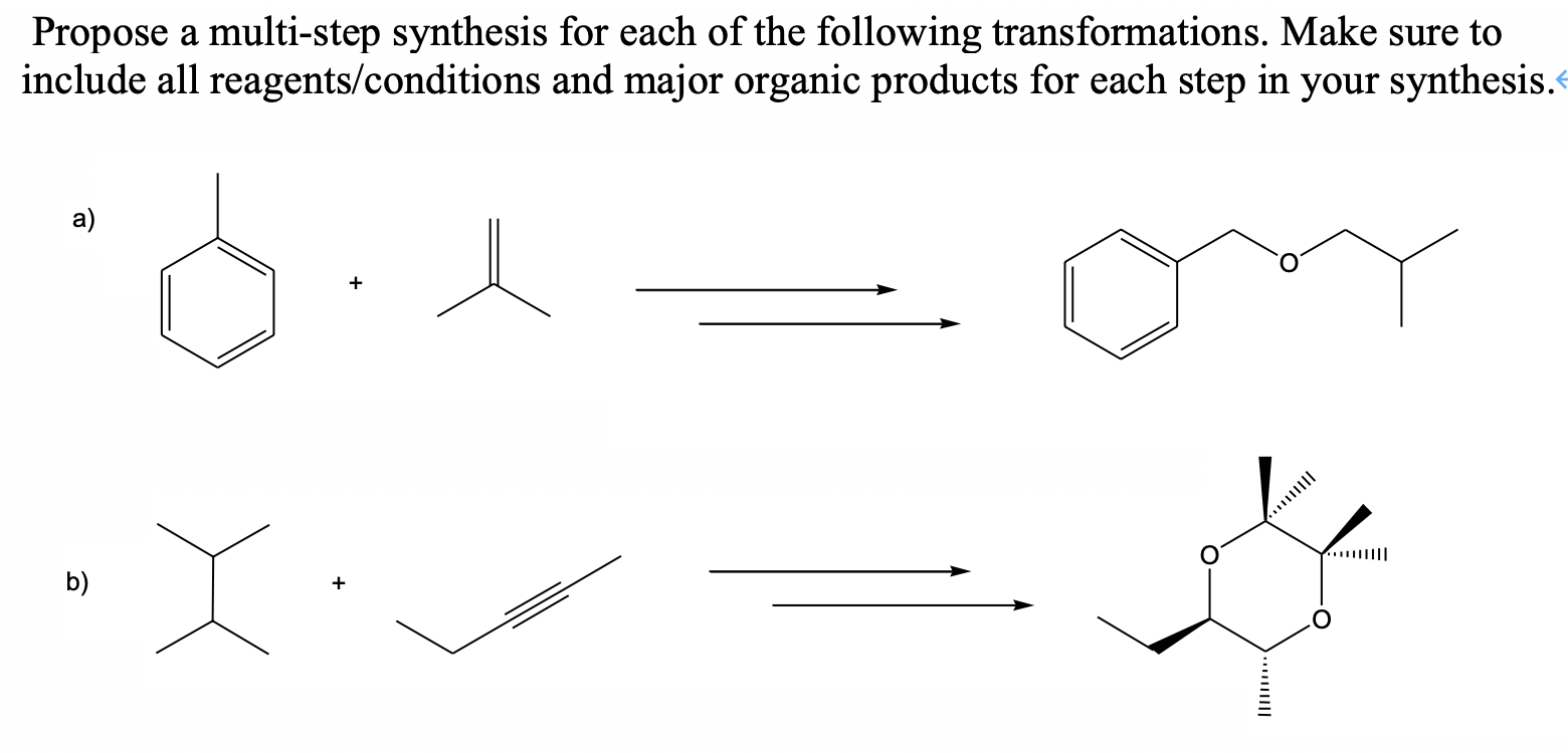 Solved Propose a multi-step synthesis for each of the | Chegg.com