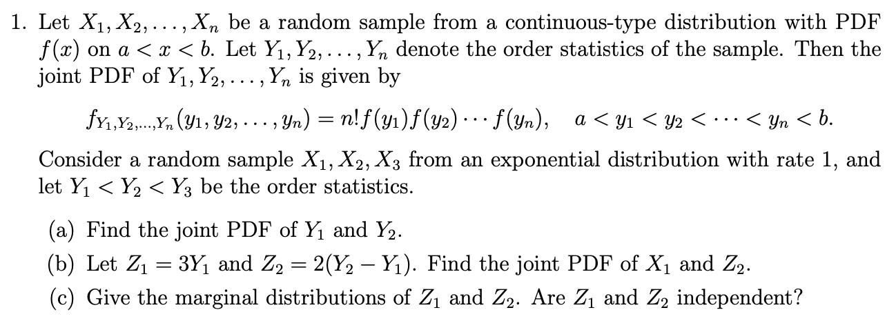 Solved 1. Let X1, X2, ..., Xn be a random sample from a | Chegg.com