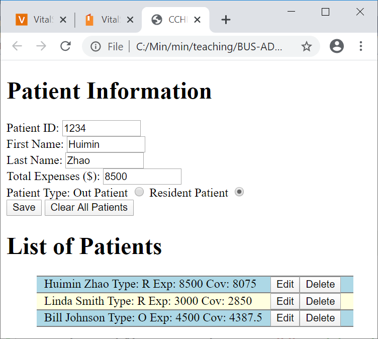 Solved Further enhance the web-based application for | Chegg.com