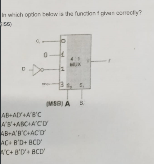 Solved In which option below is the function f given | Chegg.com