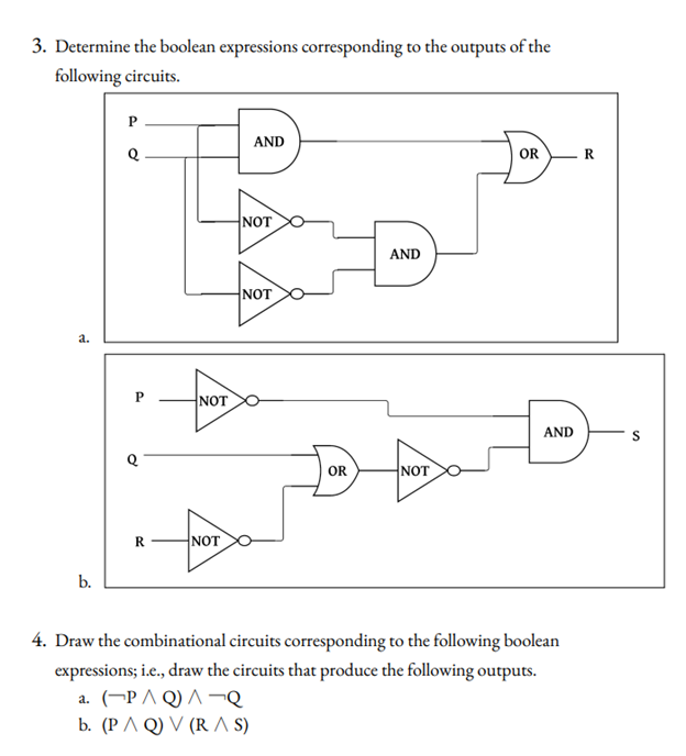 Solved 3. Determine the boolean expressions corresponding to | Chegg.com