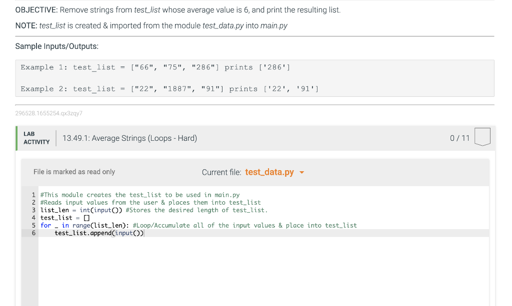 Solved OBJECTIVE: Remove strings from test_list whose | Chegg.com