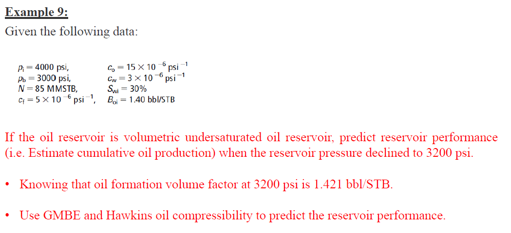 Solved Example 9: Given the following data: | Chegg.com