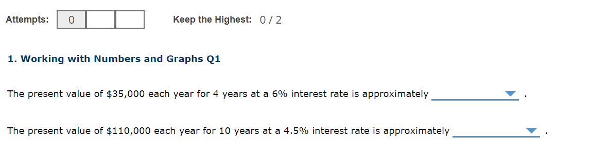 Solved Attempts: 0 Keep the Highest: 0/2 1. Working with | Chegg.com Solved Attempts: 0 Keep the Highest: 0/2 1. Working with | Chegg.com