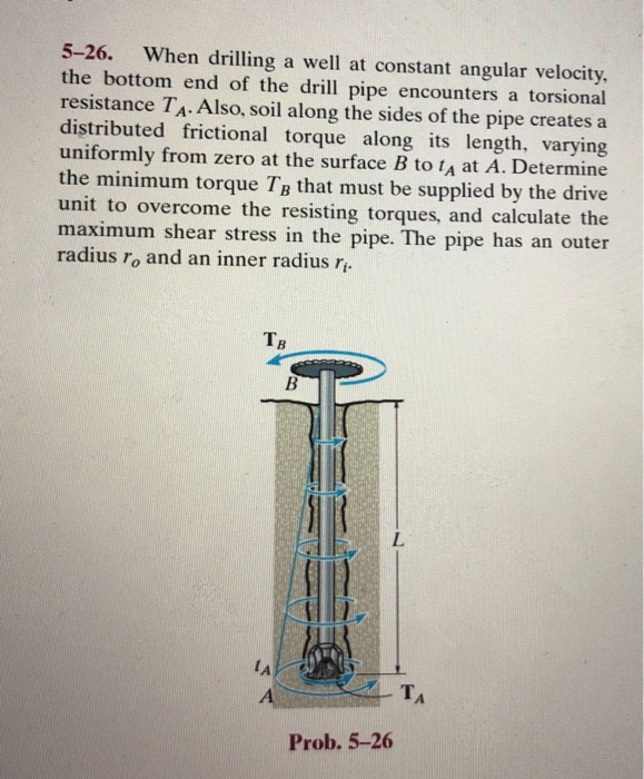 Solved 5-26. When drilling a well at constant angular | Chegg.com