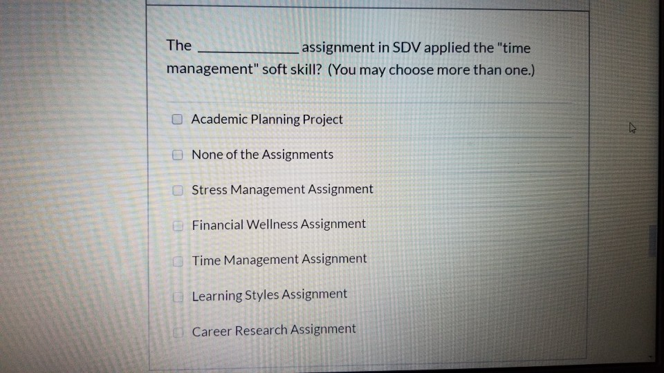 Solved The assignment in SDV applied the "problem- solving" | Chegg.com