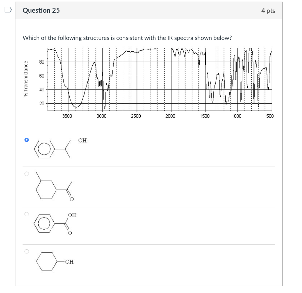 Solved Which of the following structures is consistent with | Chegg.com
