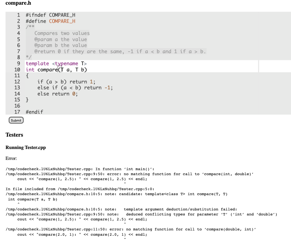 Solved compare a, b but not using compare | Chegg.com
