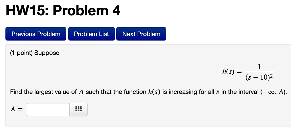 Solved HW15: Problem 4 Previous Problem Problem List Next | Chegg.com