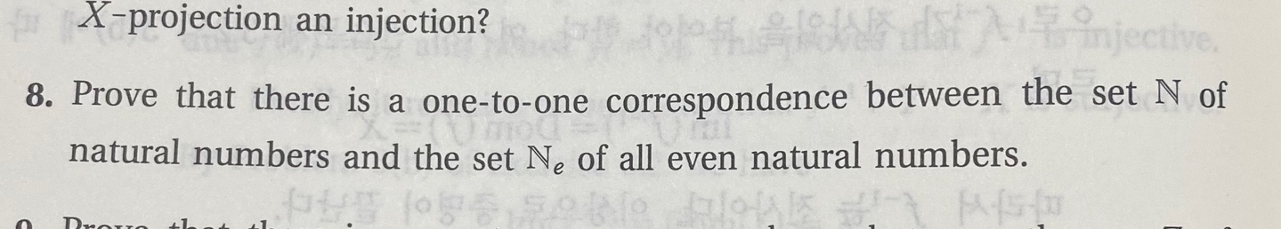 Solved 8. Prove that there is a one-to-one correspondence | Chegg.com
