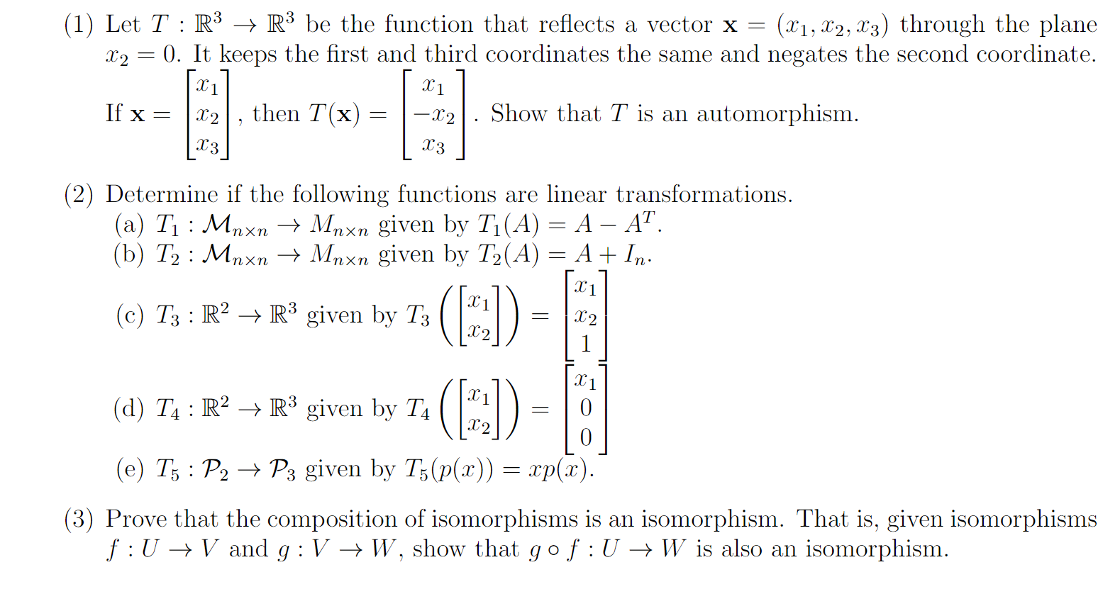 Solved Linear Algebra I would be happy if you add some | Chegg.com
