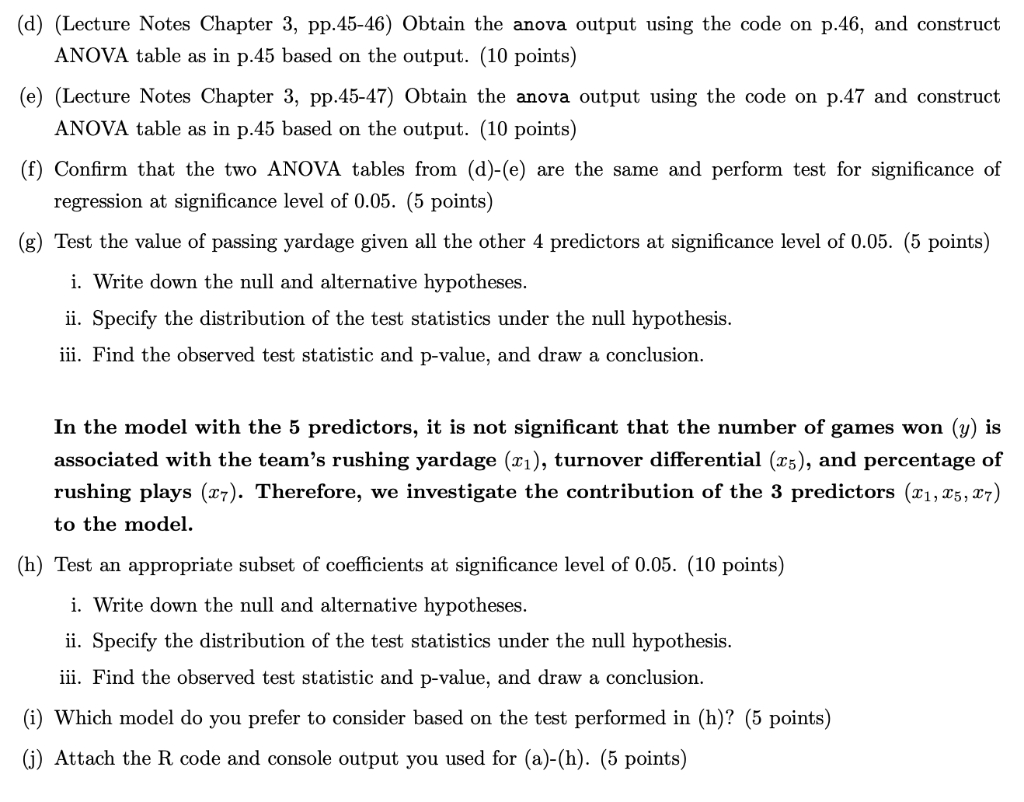 Table 1: Variable description (a) (Lecture Notes Ch 3 | Chegg.com