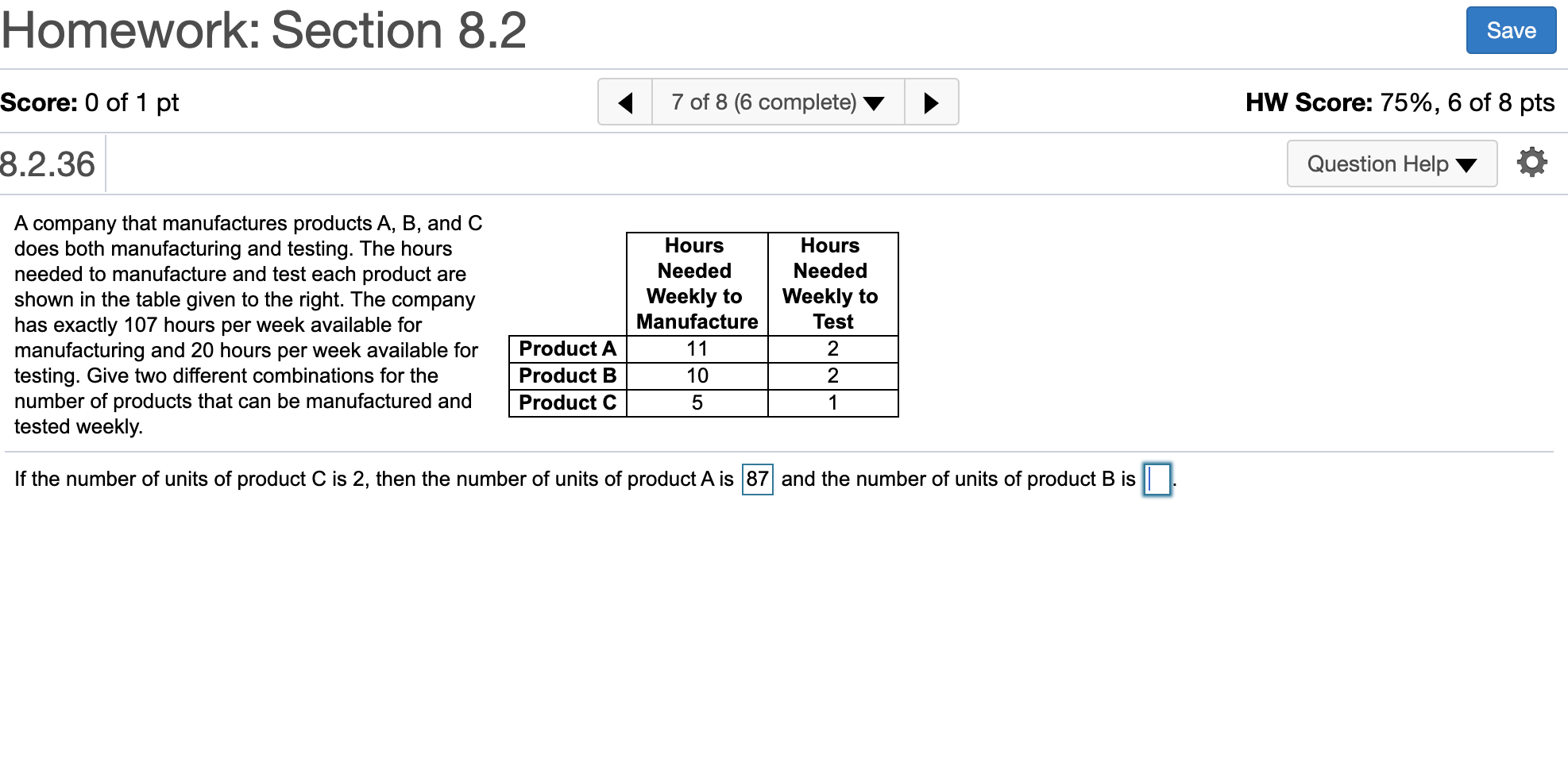 Solved Homework Section 8 2 Save Score 0 Of 1 Pt 7 Of 8 6