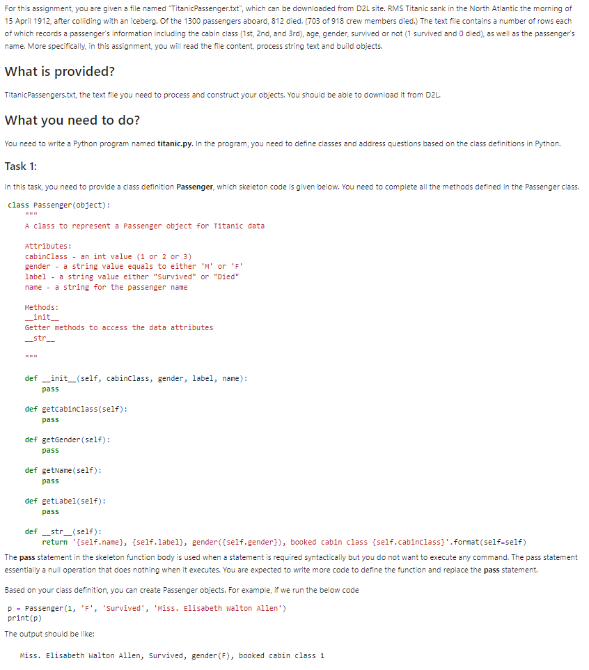 Solved For this assignment, you are given a file named | Chegg.com