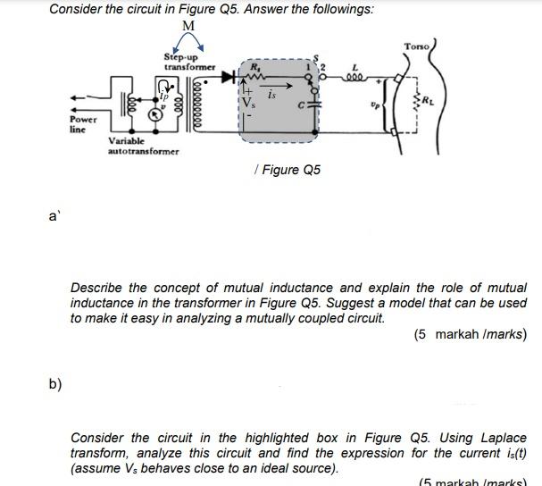 Solved Consider the circuit in Figure Q5. Answer the | Chegg.com