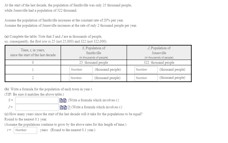 Solved At the start of the last decade, the population of | Chegg.com
