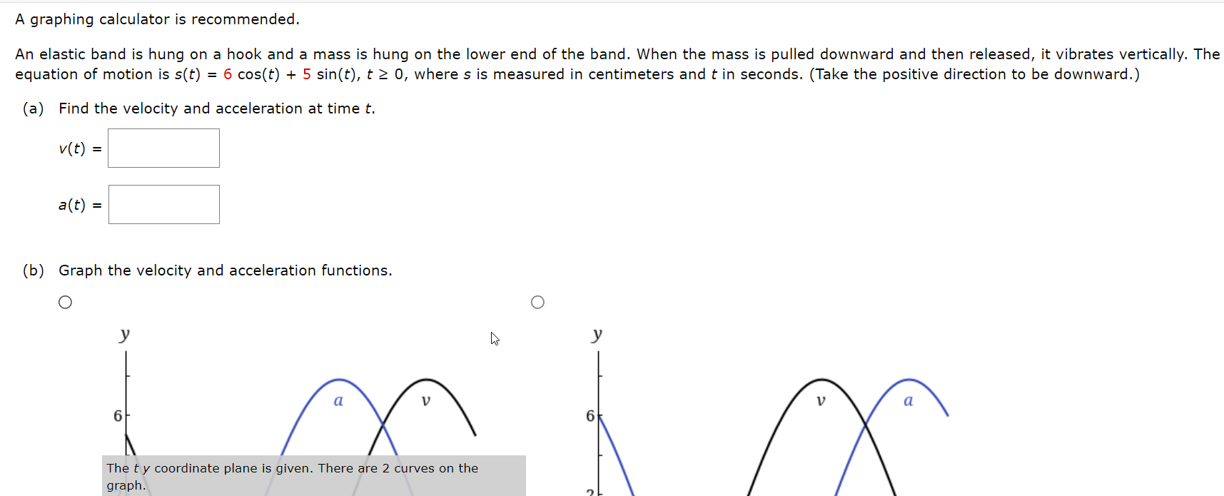 Solved A graphing calculator is recommended. An elastic band | Chegg.com