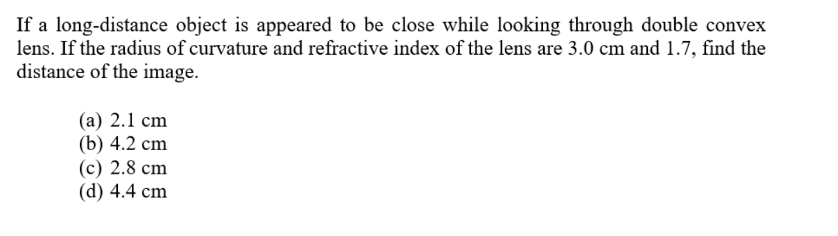Solved If a long-distance object is appeared to be close | Chegg.com